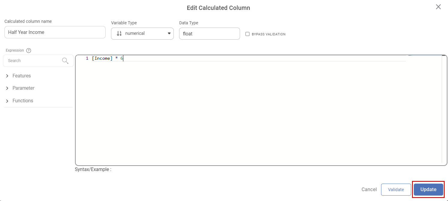 Editing Calculated Column